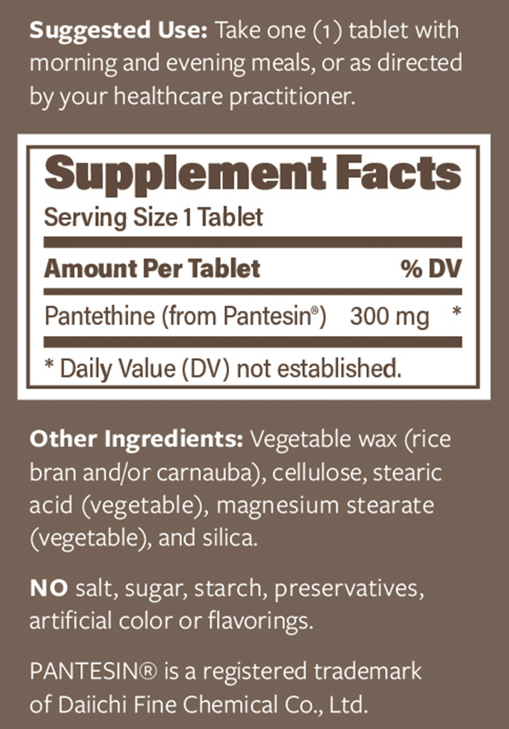 Pantethine Sustained Release from Pantesin® - endur.com - Endurance ...