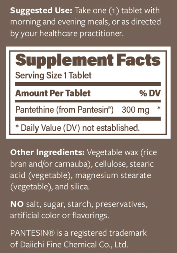 Pantethine Sustained Release from Pantesin® - endur.com - Endurance ...