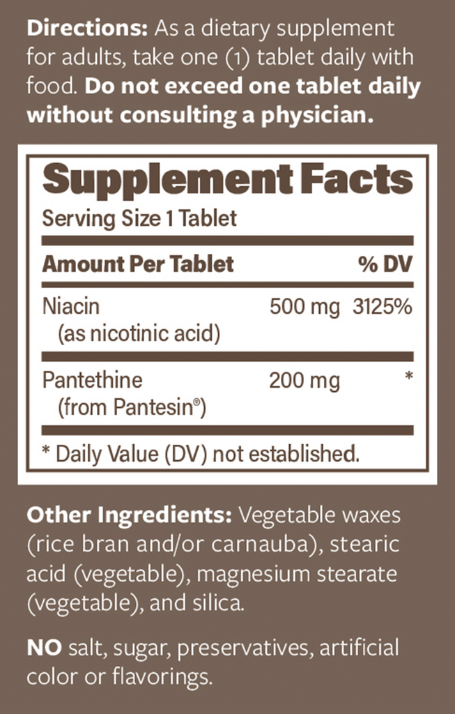 Endur-Thine 500mg & Niacin 200mg Pantethine - Endurance Products ...